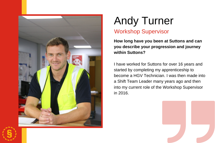 Meet The Team - With Workshop Supervisor Andy Turner - Suttons Group